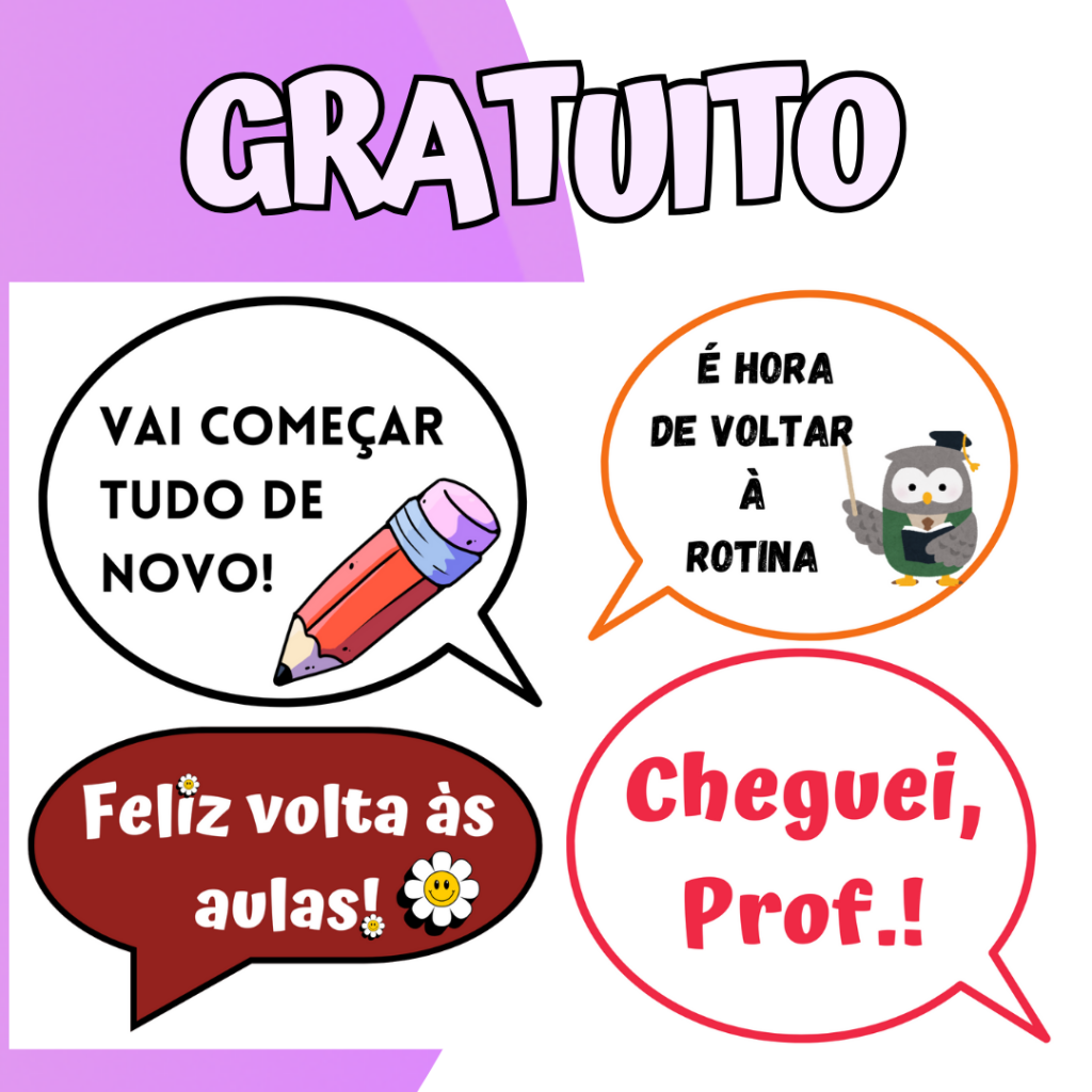 Plaquinhas de Voltas às Aulas – Tempo Pedagógico