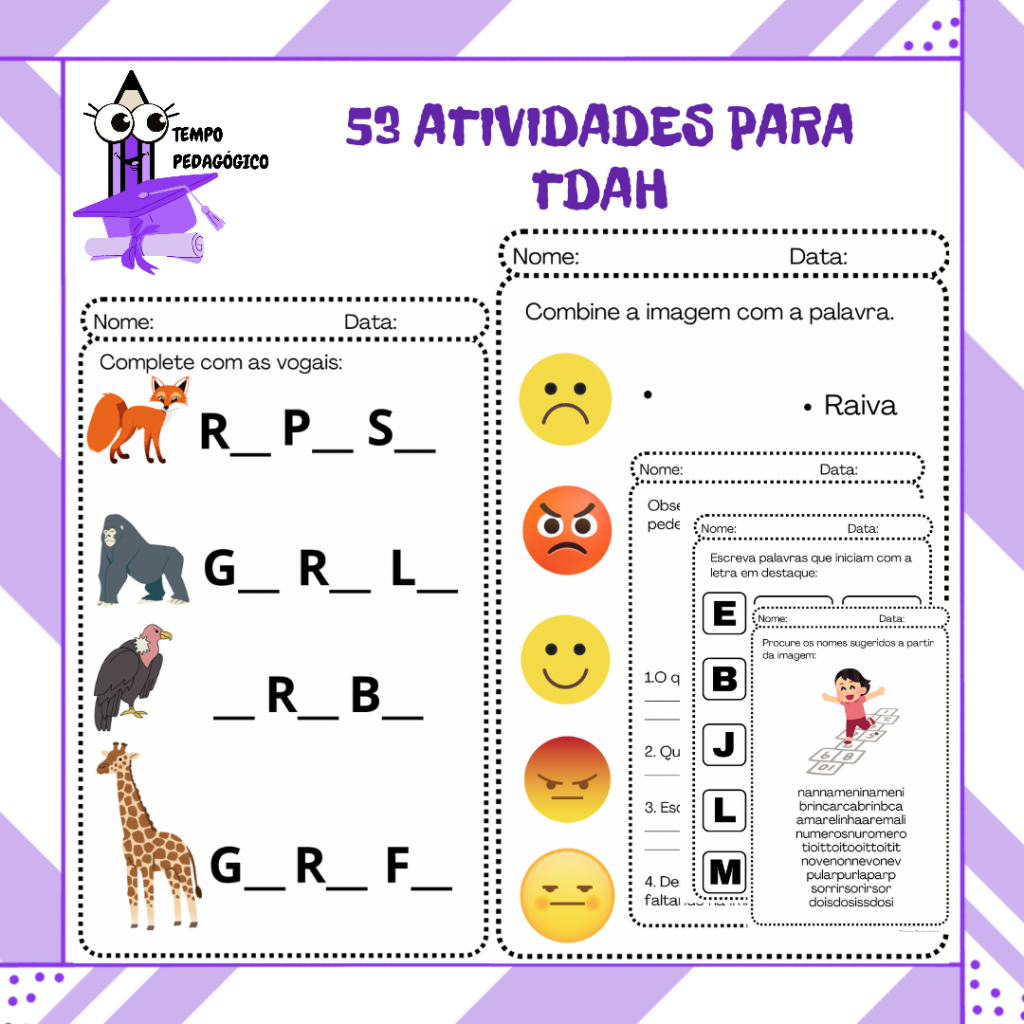 53 Atividades para TDAH – Tempo Pedagógico