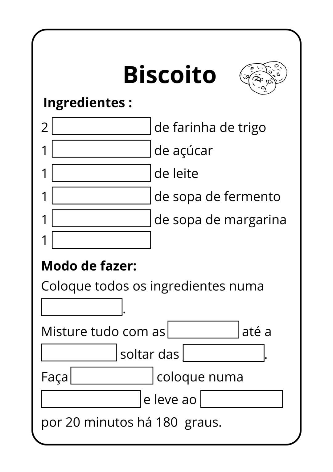 KIT SEQUÊNCIA DIDÁTICA – TEMA: Cozinhando e Aprendendo – A Receita do ...