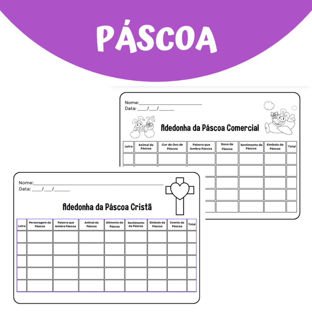Adedonha de Páscoa – Jogo Educativo e Divertido! – Tempo Pedagógico