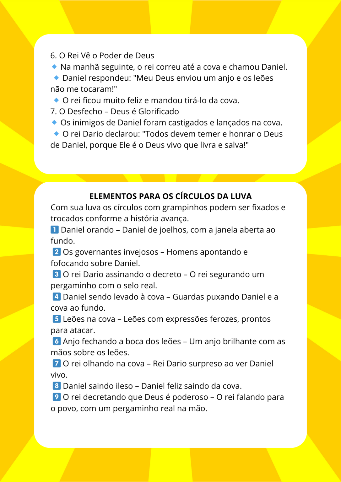 kit Luva de História – Daniel na Cova dos Leões – Tempo Pedagógico